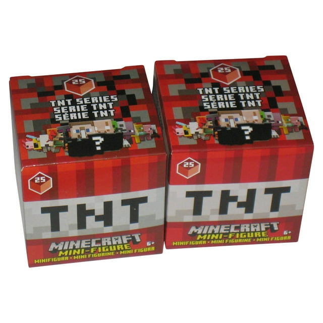 Minecraft TNT Series 25 Surprise Toys - Mini-Figure Blind Box Lot (2 ...