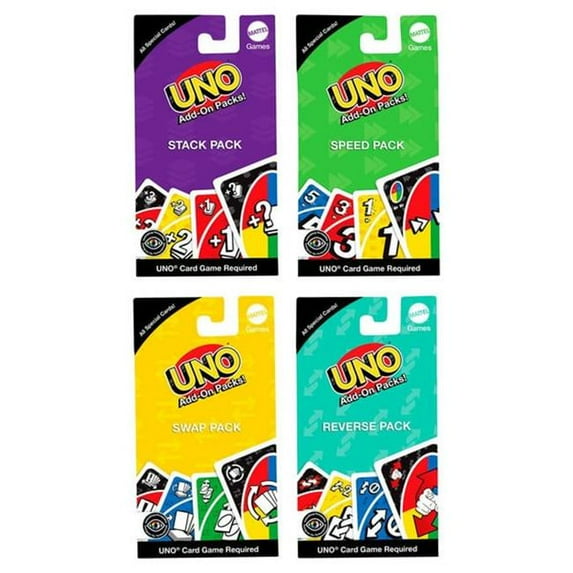 Mattel MTTJCV55 UNO Expansion Pack Assortment CDU Card Game - 24 Piece ...