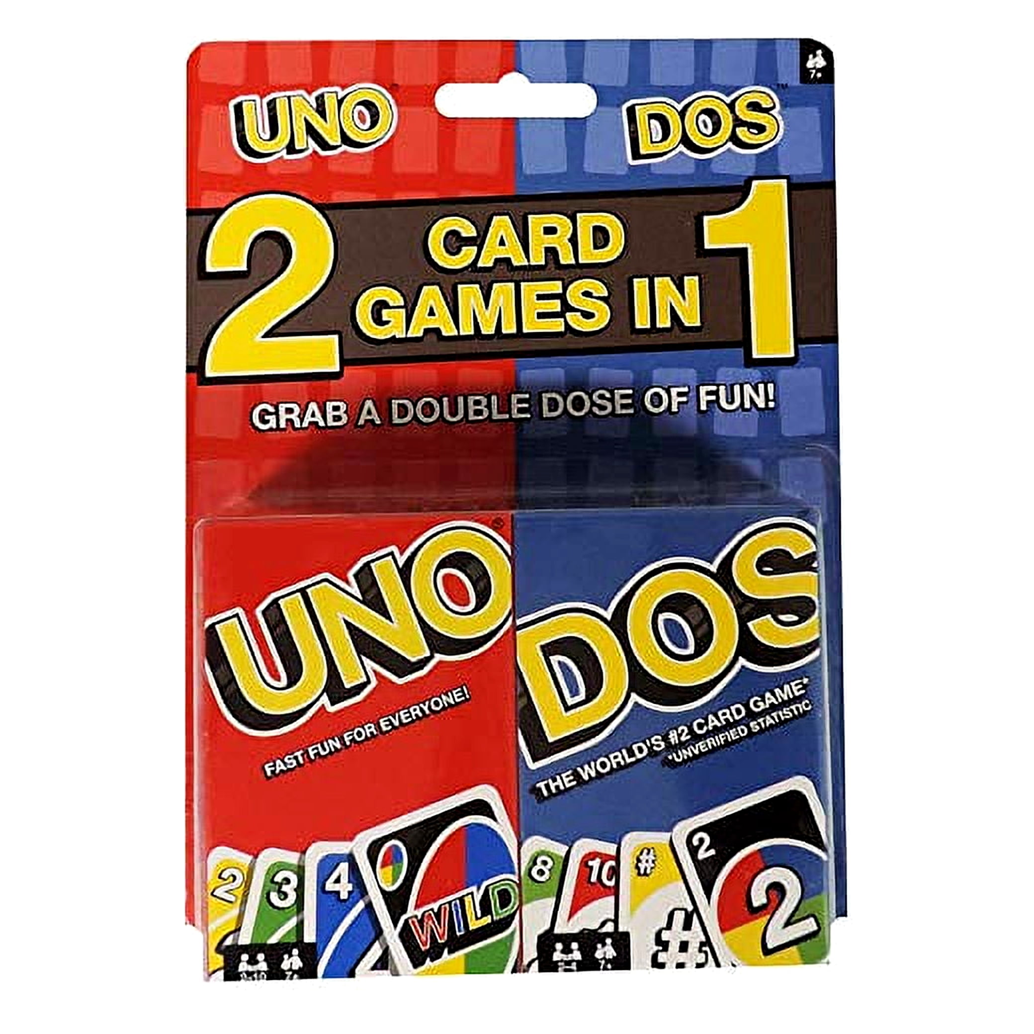 Mattel Uno & Dos Child Card Game, Red, 112 Count - Walmart.com