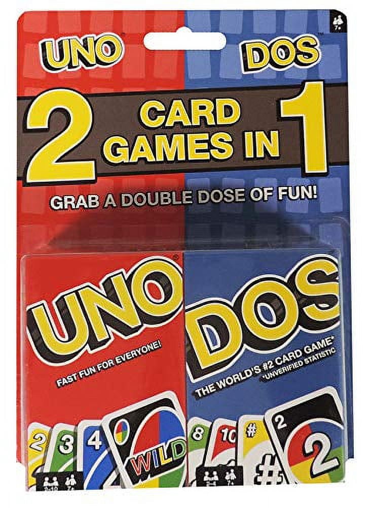 Mattel Uno & Dos Child Card Game, Red, 112 Count - Walmart.com
