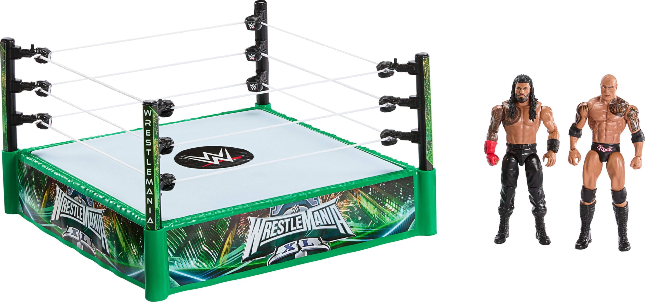 Mattel WWE Bloodline Rules Playset with Ring And 2 6-inch Action ...