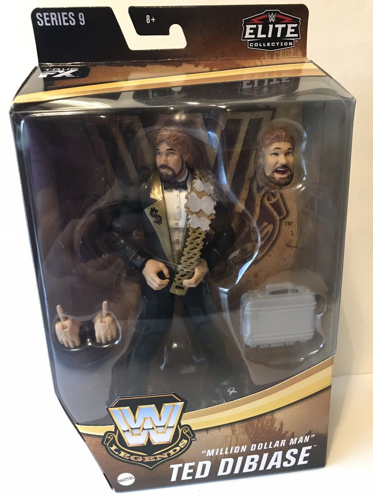 Mattel WWE Elite Legends Action Toy - Million Dollar Man Ted Dibiase ...