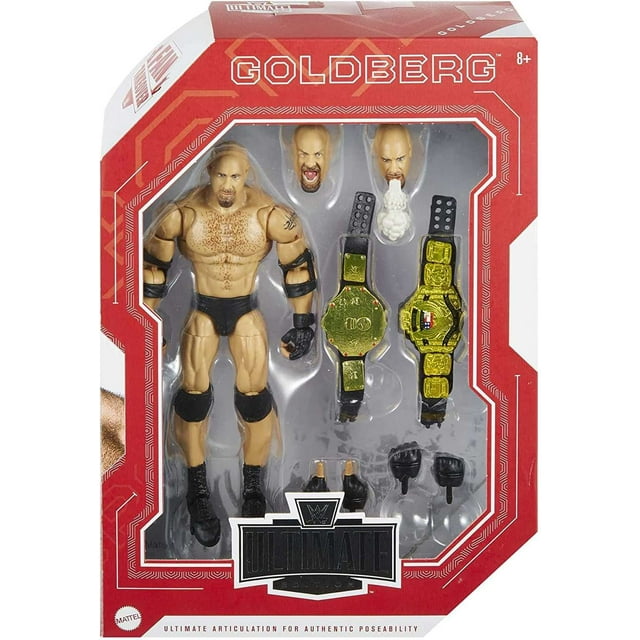 WWE Ultimate Edition Goldberg Action Figure with WCW Championships and ...