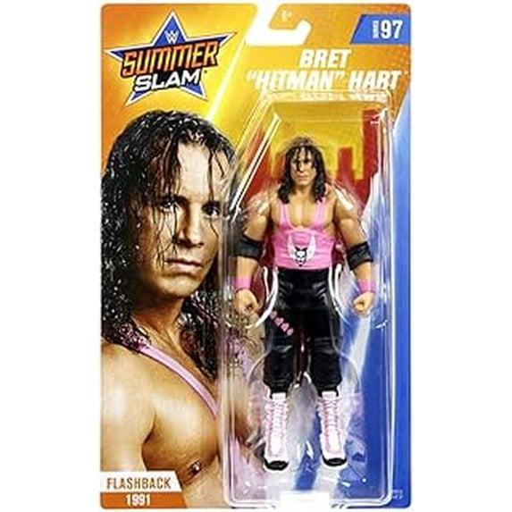 Mattel WWE SummerSlam Bret 'Hitman' Hart Action Figure in 6-inch Scale ...