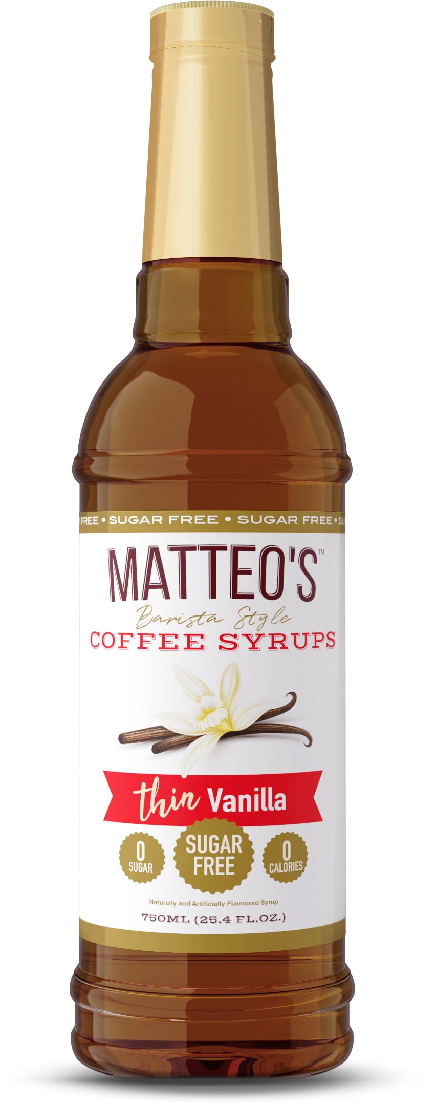 Matteo's Sugar Free Coffee Flavoring Syrup, Vanilla, Delicious Coffee ...