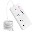 Matter 16A Smart Power Strip WiFi Plug Multiple Outlet Surge Protector ...