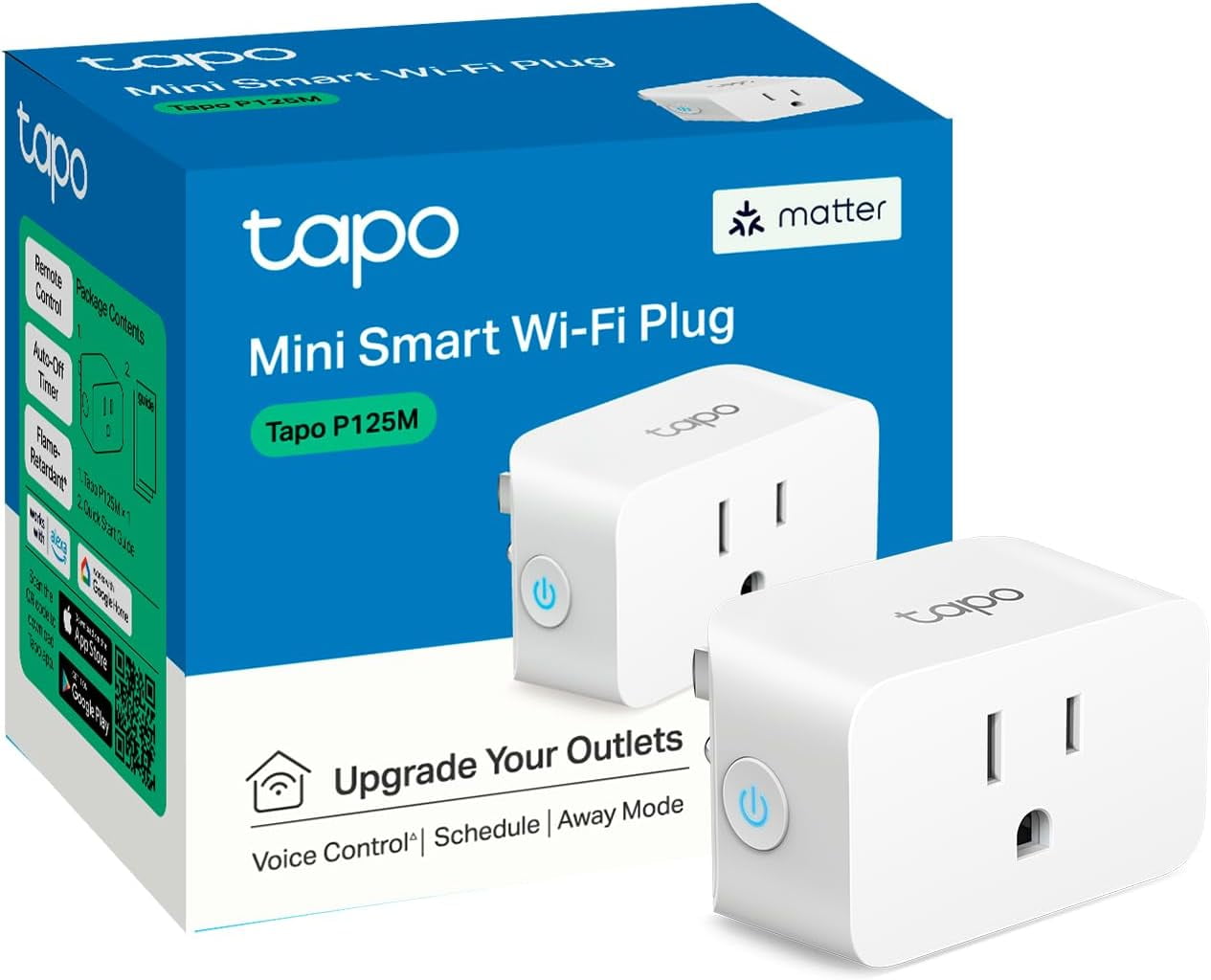 Matter Compatible Smart Plug Mini, Compact Design, 15A/1800W Max, Super ...
