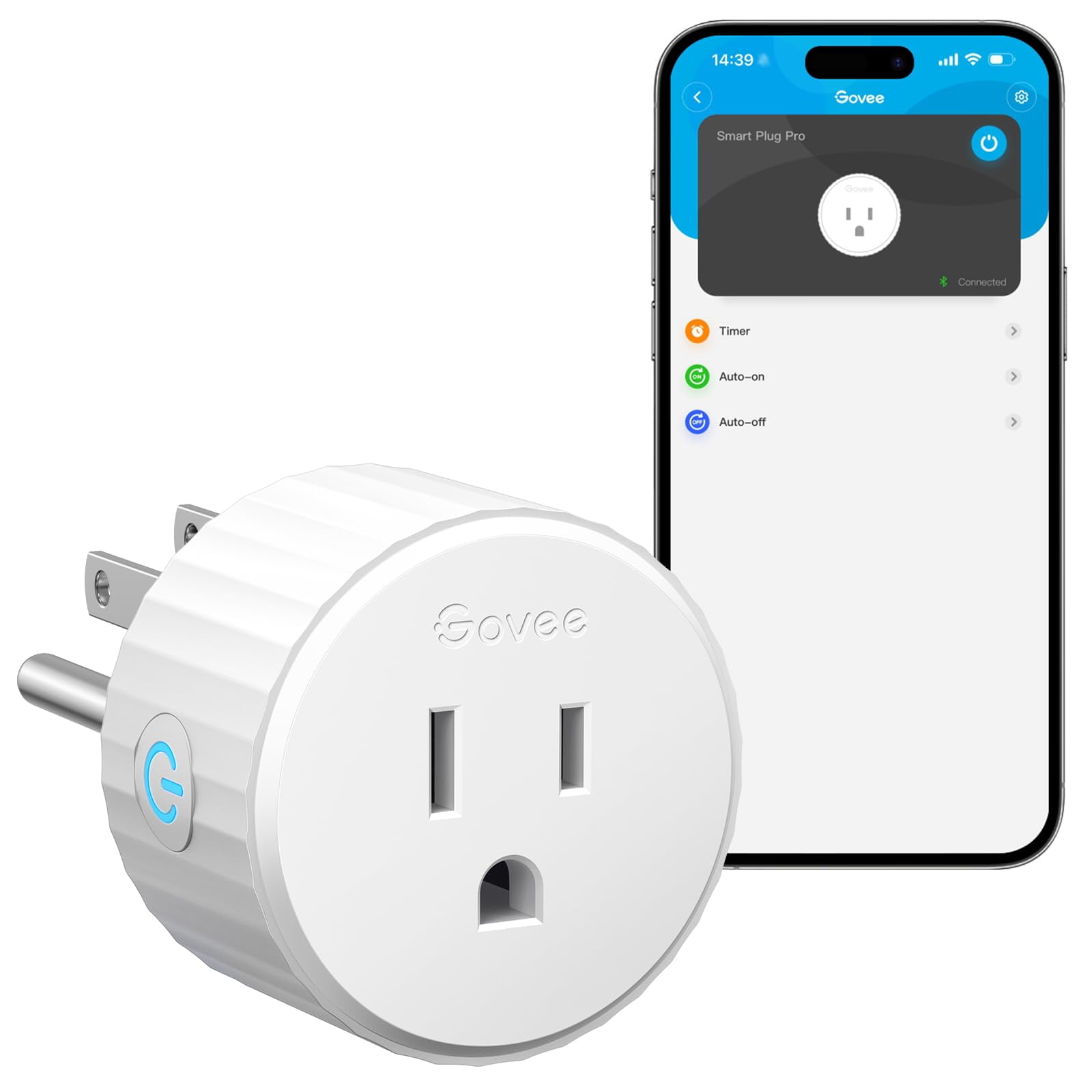 Matter Smart Plug, WiFi & Bluetooth Plug Work with Alexa & Google Home, Smart Outlet with ...