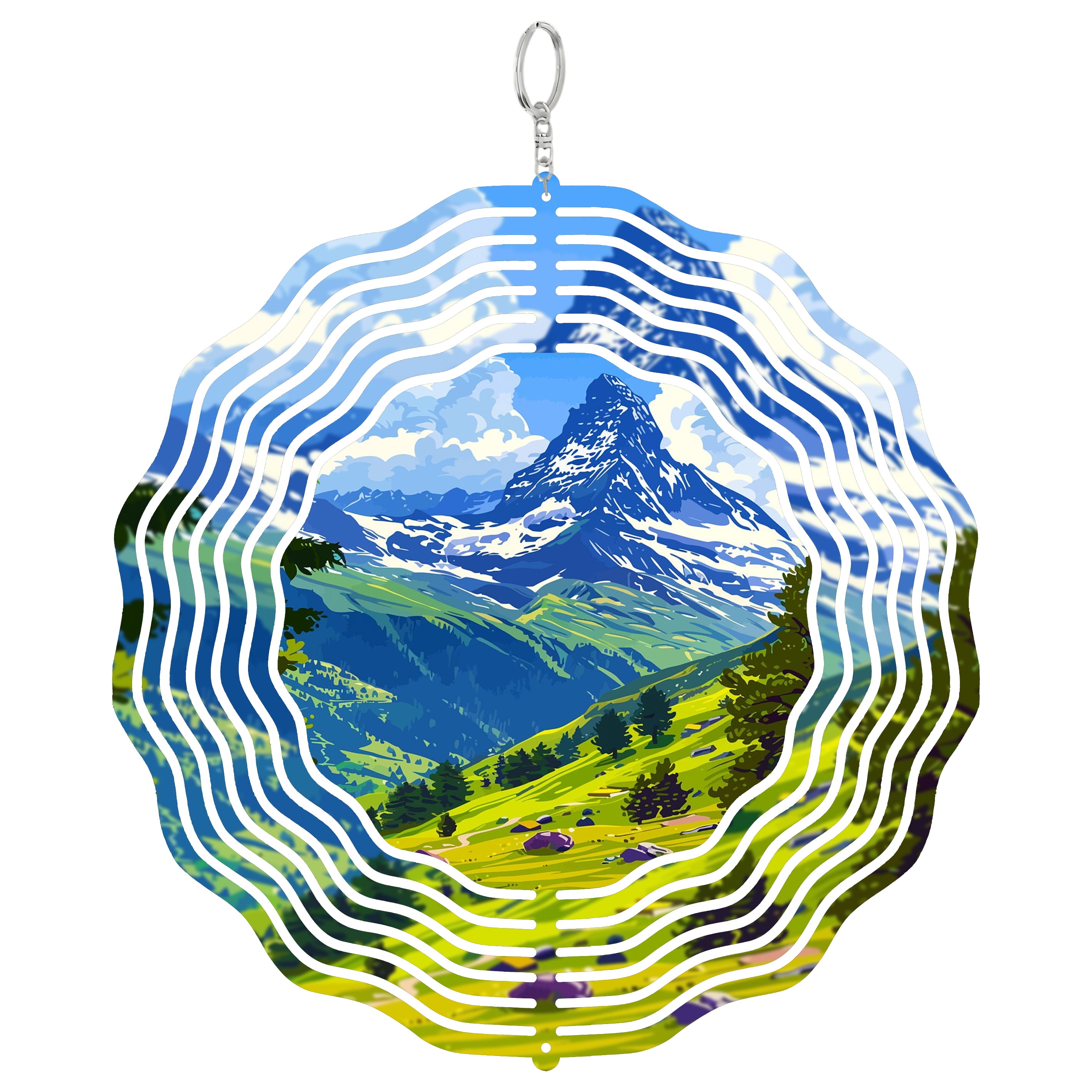 Matterhorn Switzerland 3D Wind Spinner Kinetic Hanging Garden Decor ...