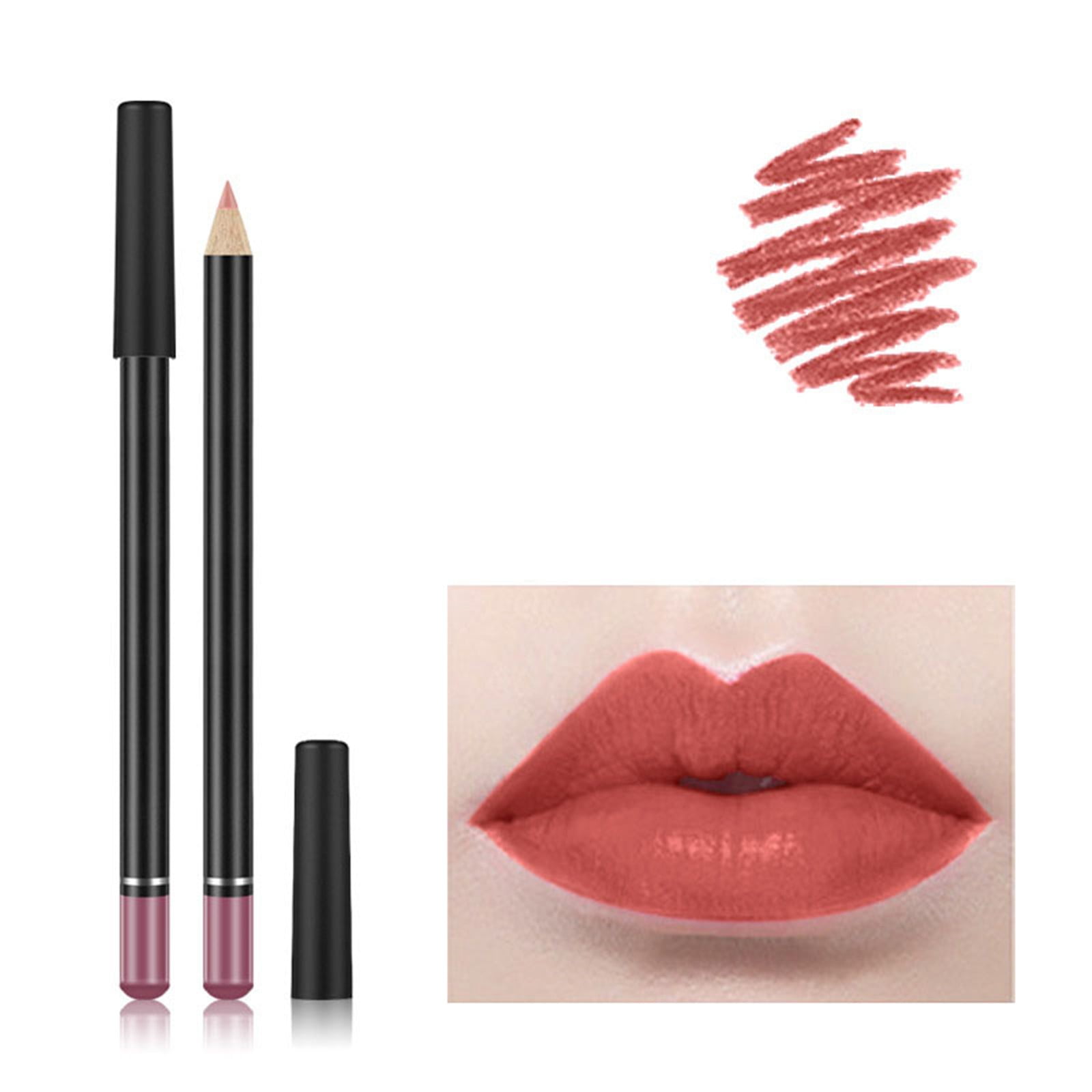 Mattes Non Stick Cup Lip Liner Lipstick 12 Colors Brown Hook Line Lip ...