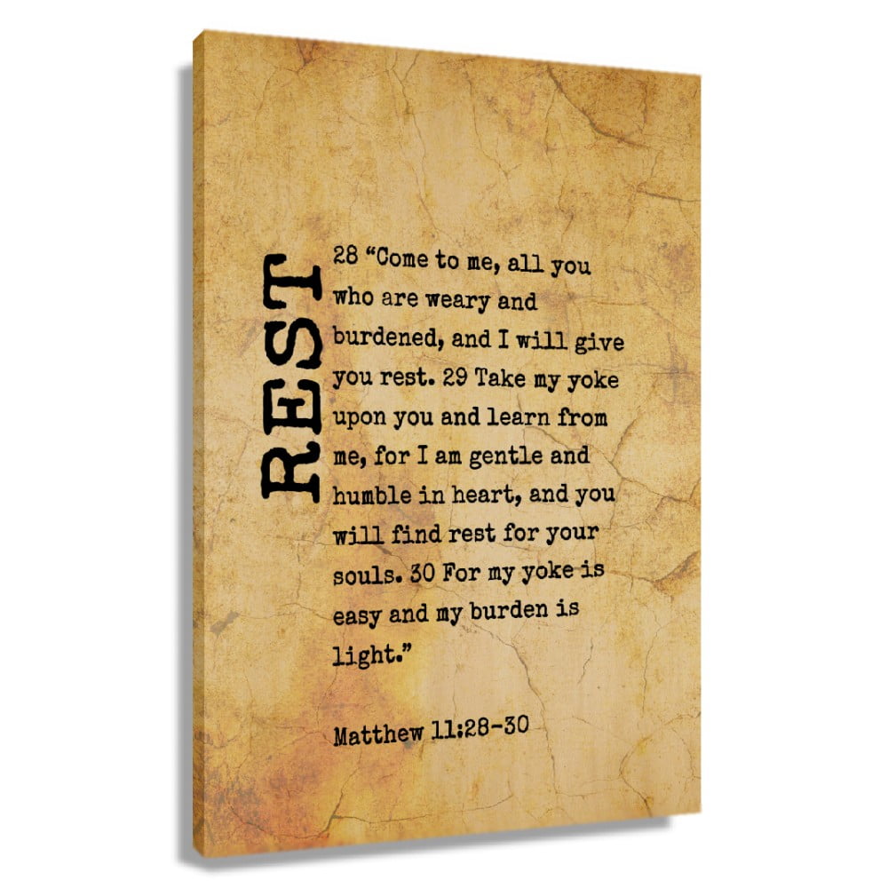 Matthew 11 28-30 Bible Scripture Wall Art Bible Poster Prints Giclee ...