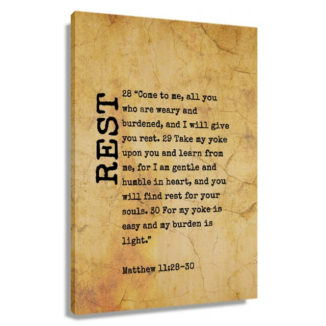 Matthew 11 28-30 Bible Scripture Wall Art Bible Poster Prints Giclee ...