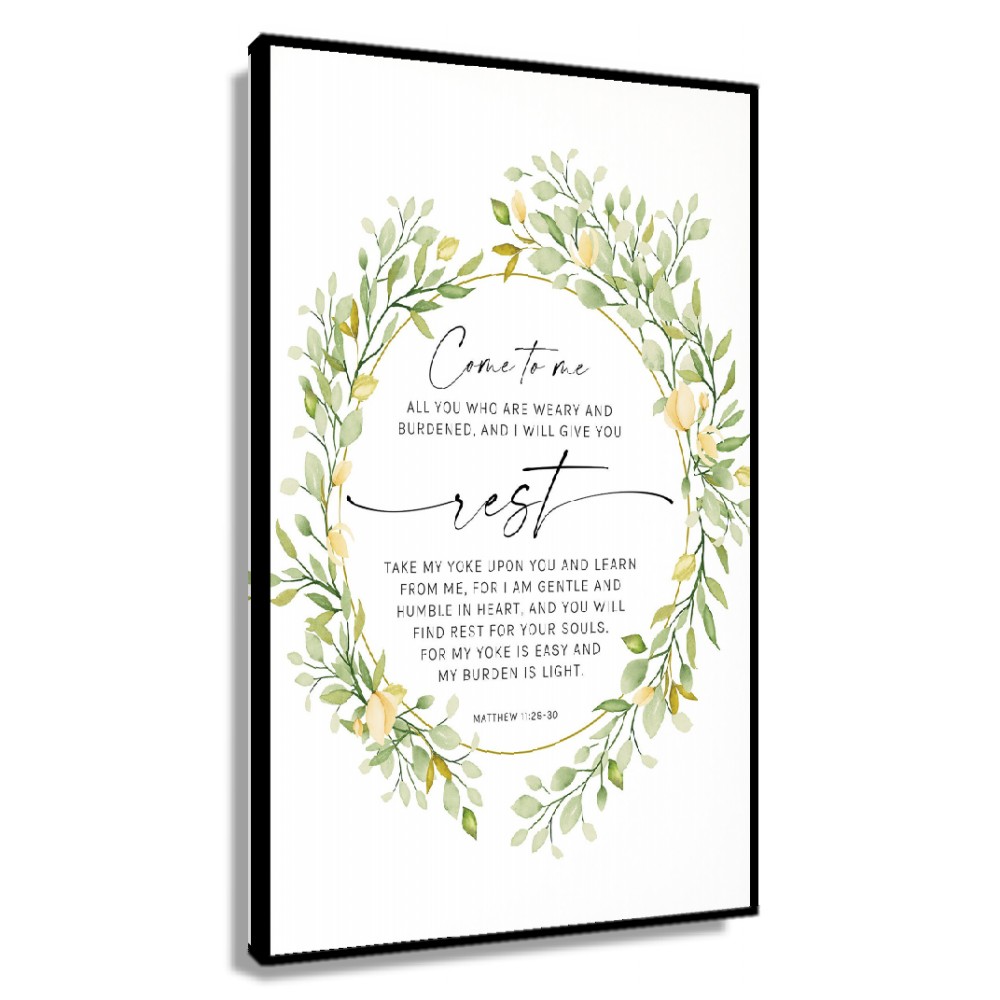 Matthew 11 28-30 Bible Verse Wall Art Printable Scripture Art Bible ...