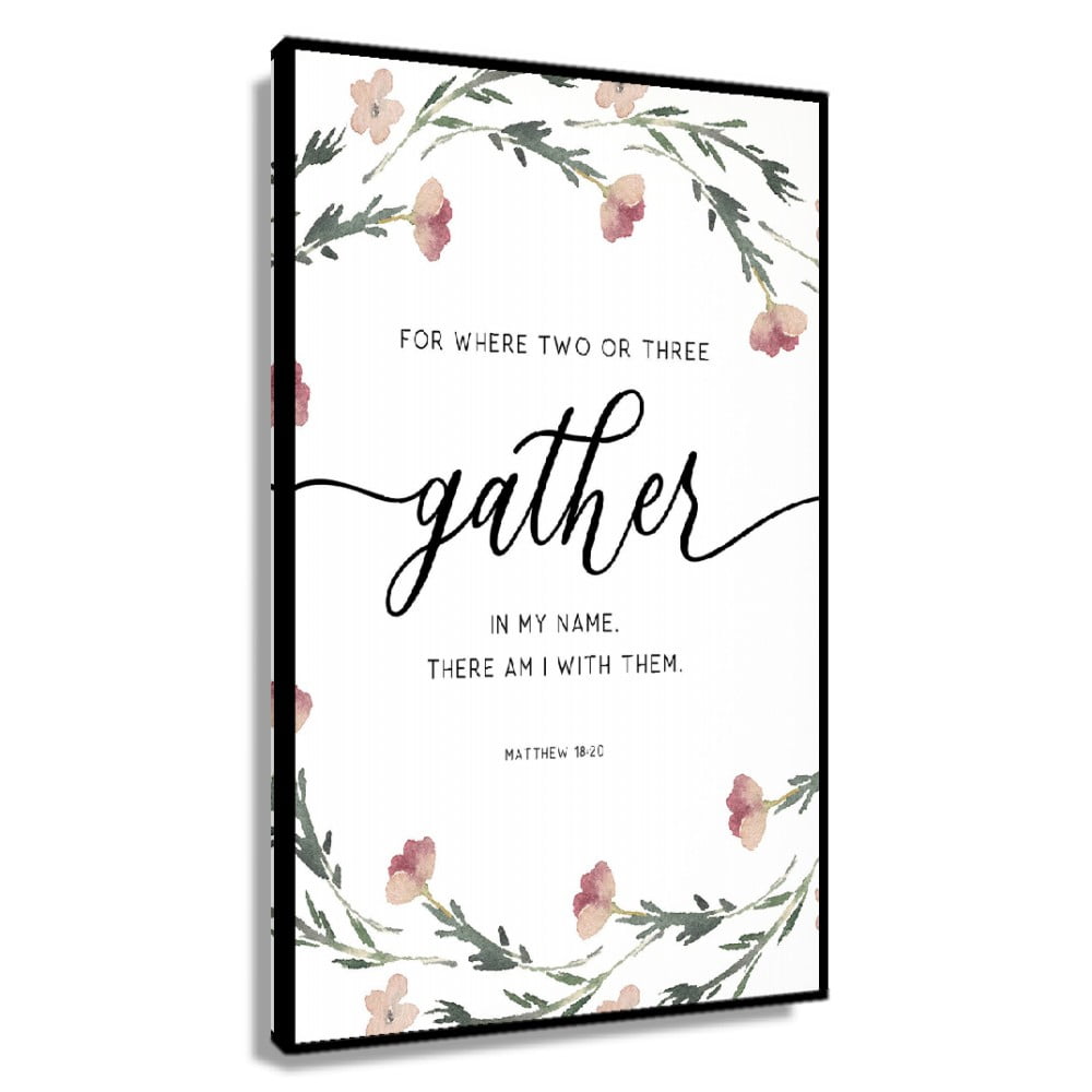 Matthew 18 20, Bible Verse Wall Art, Christian Gifts, Gather Bible ...