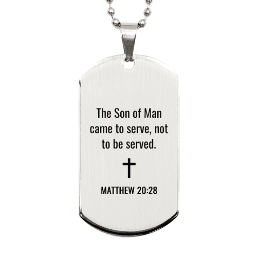 Matthew 20 28 Dog Tag Necklaces - Matthew 20:28 Necklace for Men ...
