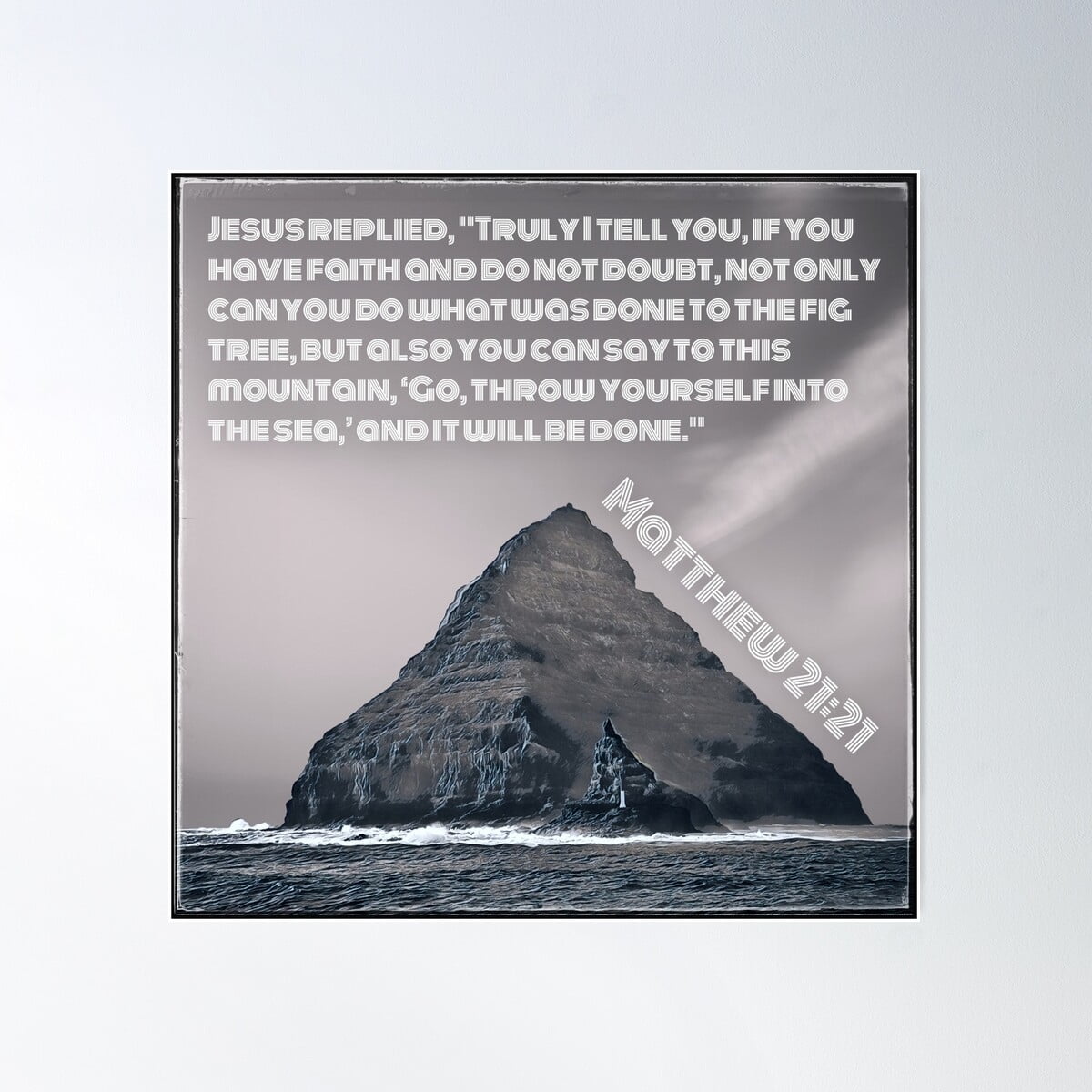 Matthew 21:21 Poster Wall Art, Modern Wall Decor For Living Room ...
