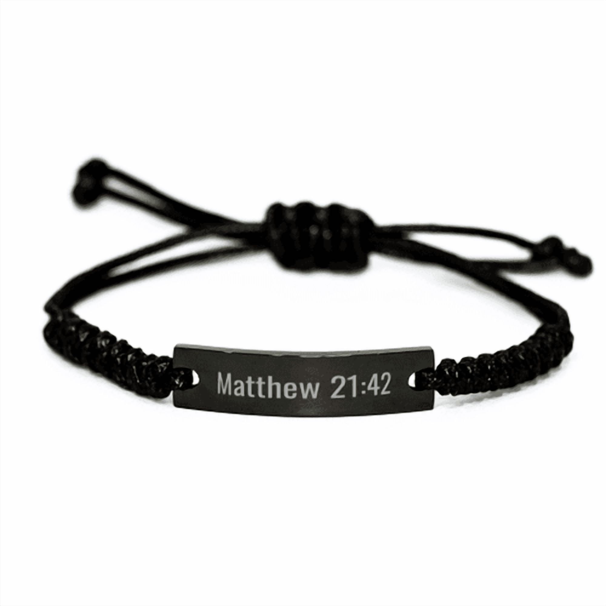 Matthew 21 42 Bracelet Matthew 21:42 Gift Bible Verse Scripture ...