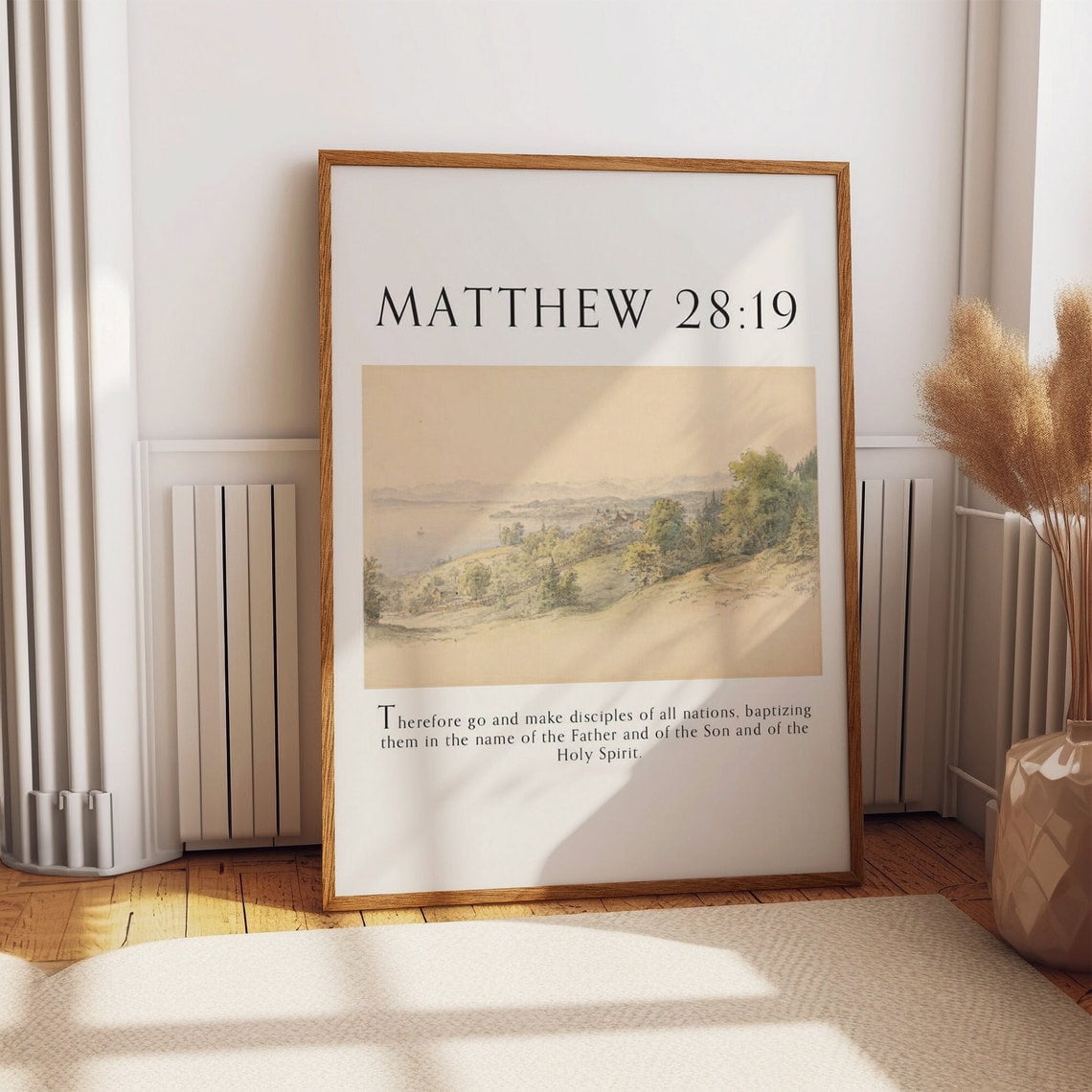 Matthew 28:19-20 Bible Verse Wall Art - Modern Christian Church Wall Decor - The Great ...