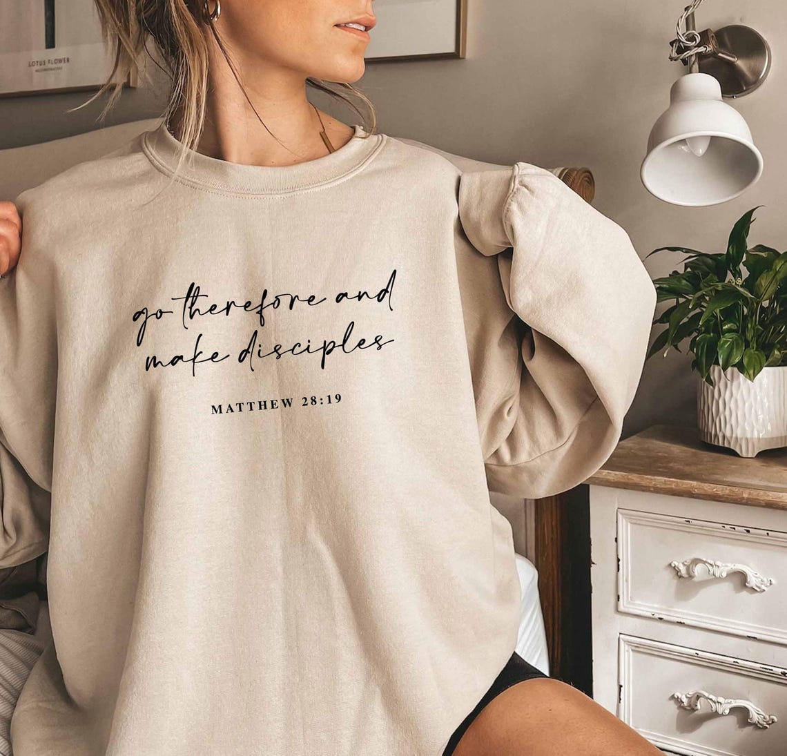 Matthew 28:19 Sweatshirt, Great Commission Bible Verse Christian ...