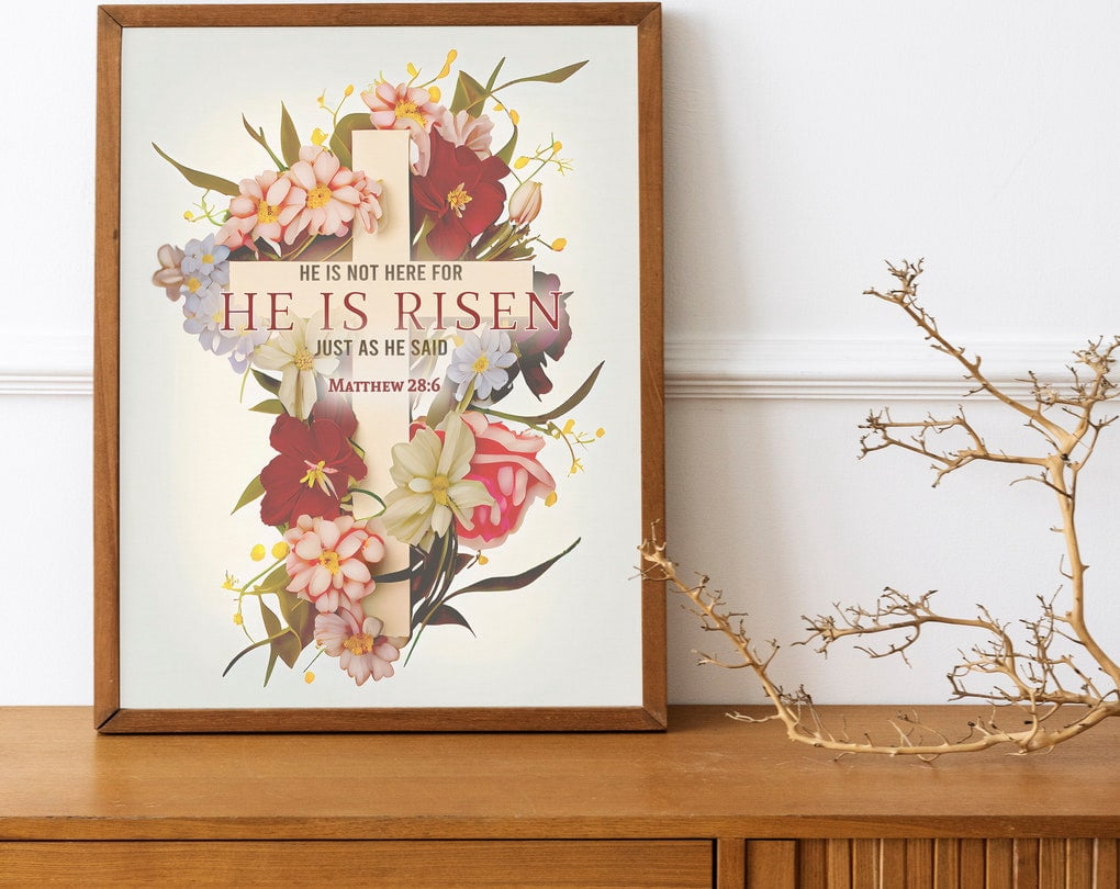Matthew 28:6, He Is Not Here For He Is Risen Just As He Said, Easter ...