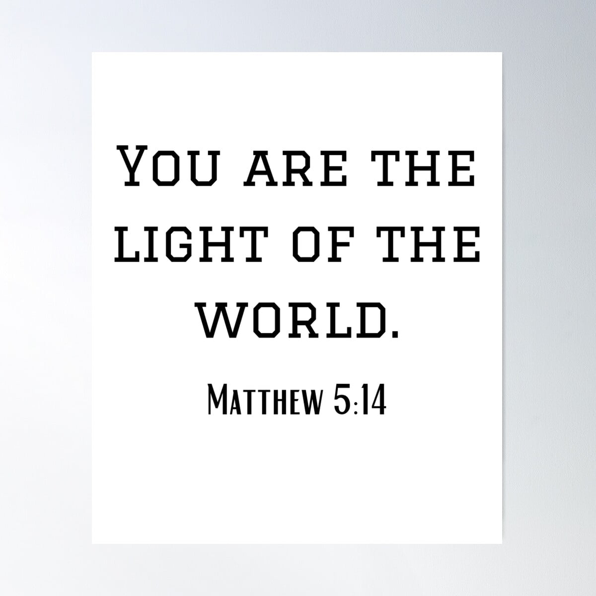 Matthew 5:14 Bible Verse Poster Wall Art, Modern Wall Decor For Living ...