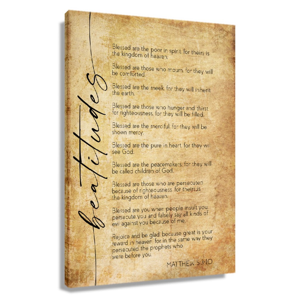 Matthew 5 3-10 Bible Quote Wall Art Scripture Posters Poster Nature ...