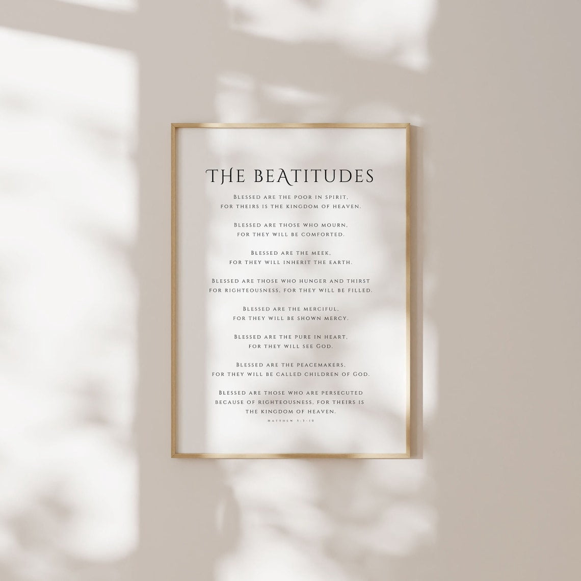 Matthew 5:3-10 The Beatitude Blessed Are The Poor In Spirit Bible Verse ...