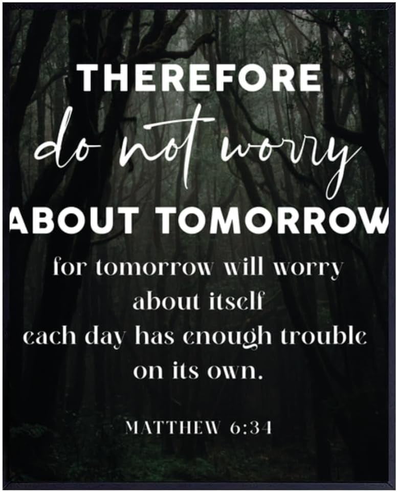 Matthew 6:31 Wall Art - Inspirational Bible Verse Poster - Modern ...
