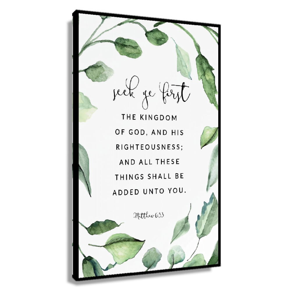 Matthew 6 33 Seek First His Kingdom Bible Verse Printable Wall Art ...