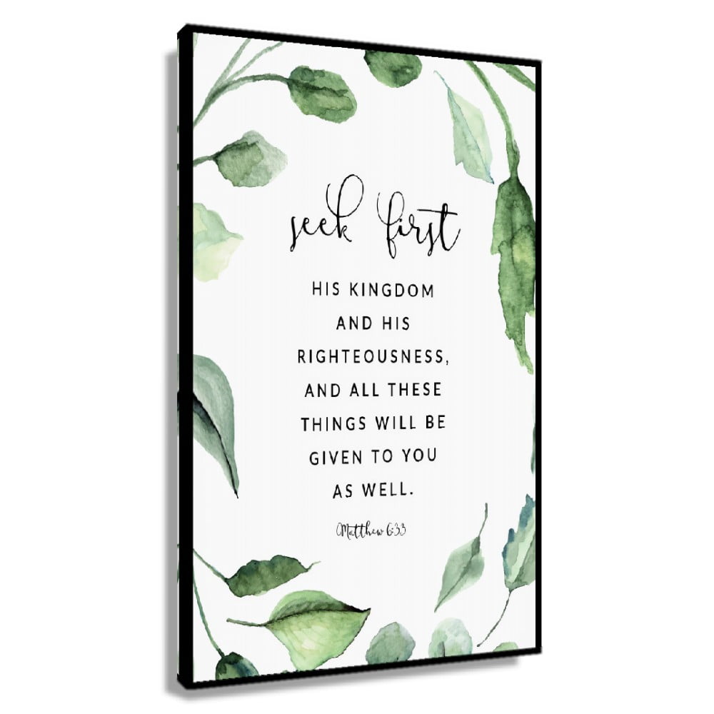 Matthew 6 33 Seek First His Kingdom Bible Verse Printable Wall Art ...