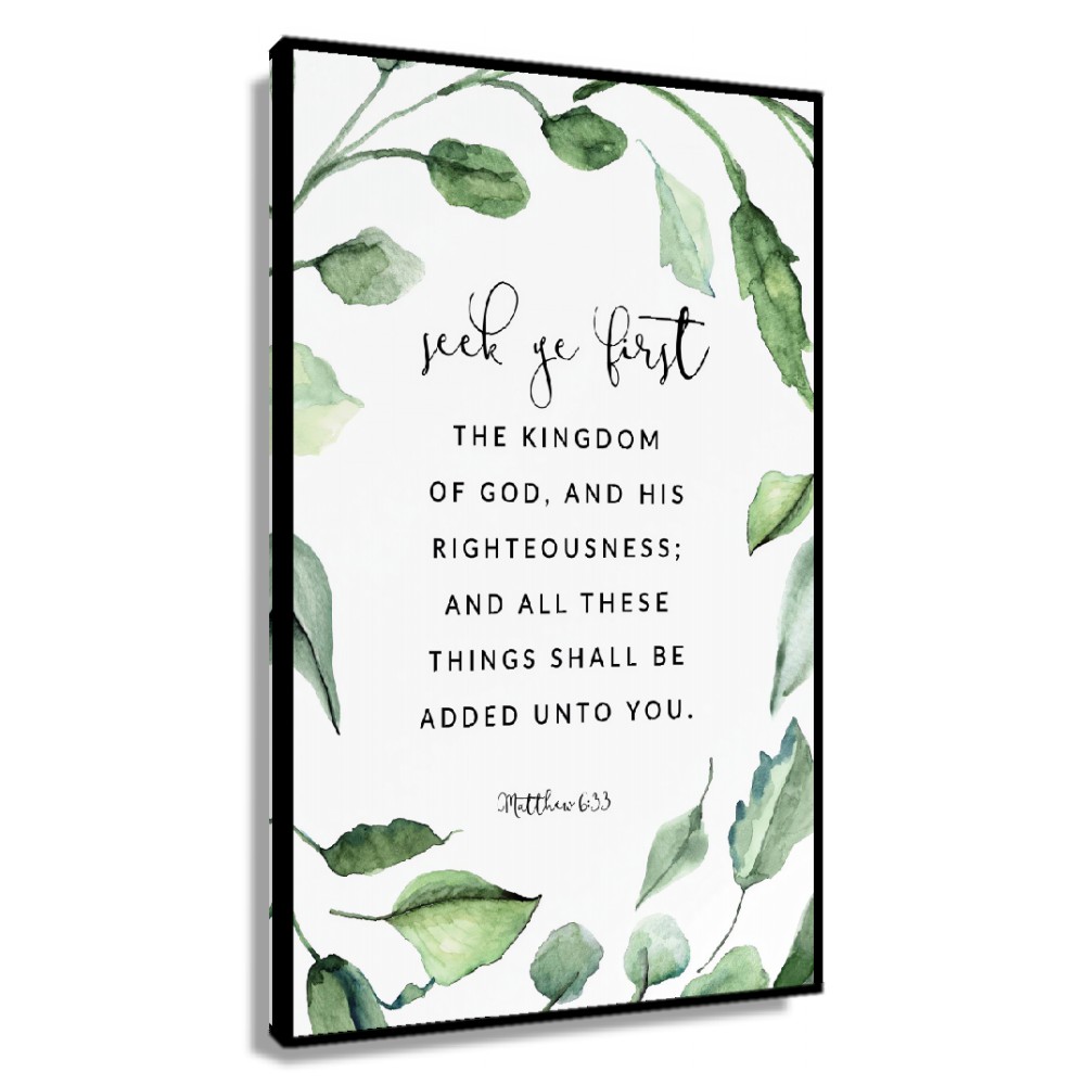 Matthew 6 33 Seek Ye First His Kingdom Bible Verse Printable Wall Art ...