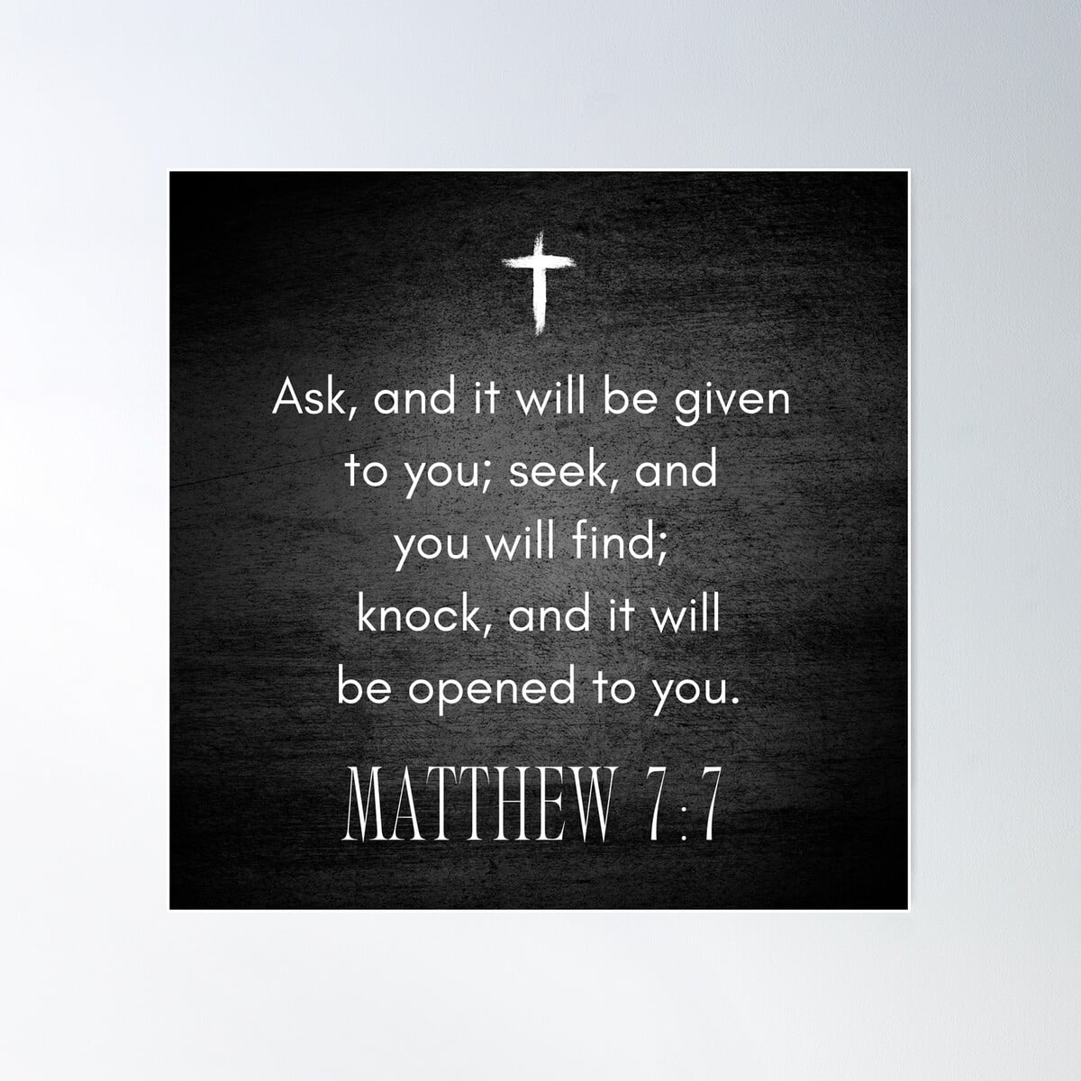 Matthew 7:7 . Bible Verse . Nkjv . Holy Scripture Shop Poster Wall Art ...
