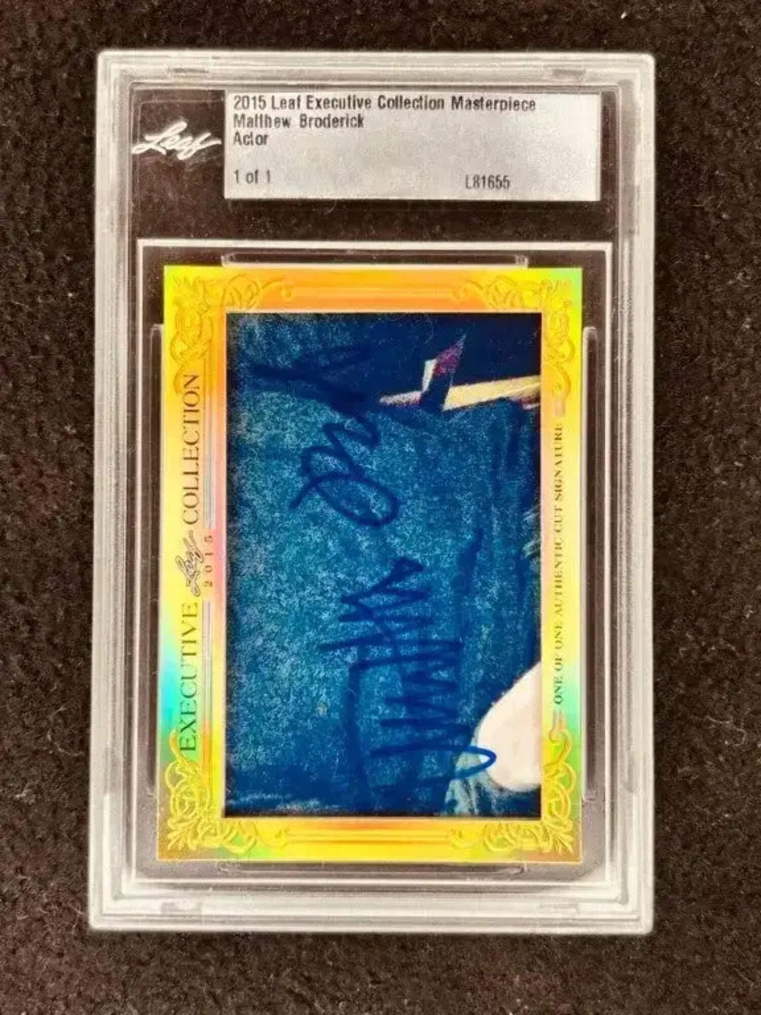 Matthew Broderick 2015 Leaf Masterpiece Cut Signature certified signed ...
