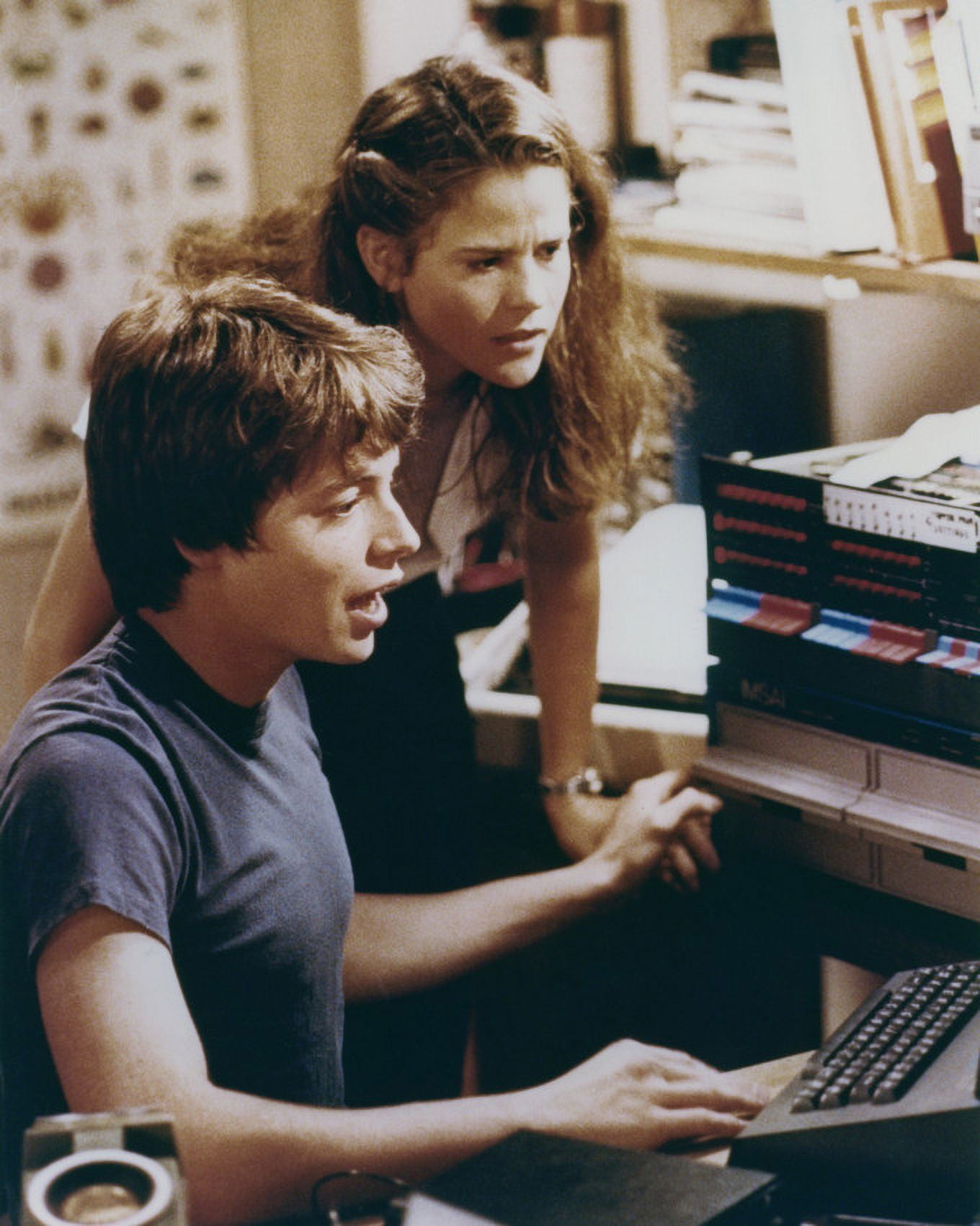 Matthew Broderick And Ally Sheedy In War Games Look At Computer 24X36 ...