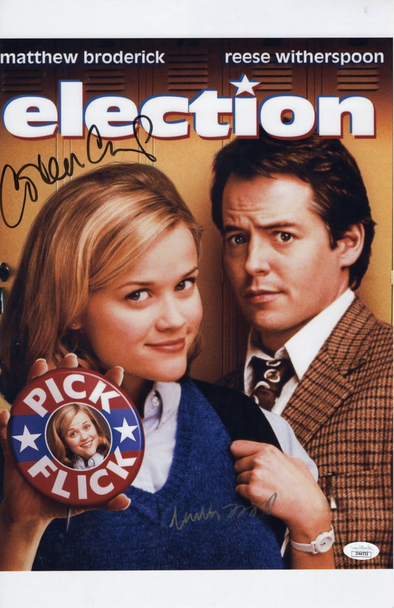 Matthew Broderick Colleen Camp Signed Autograph 11X17 Photo Election ...