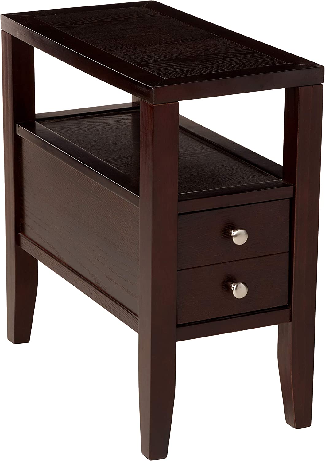 Matthew Chair Side Table, Espresso - Walmart.com