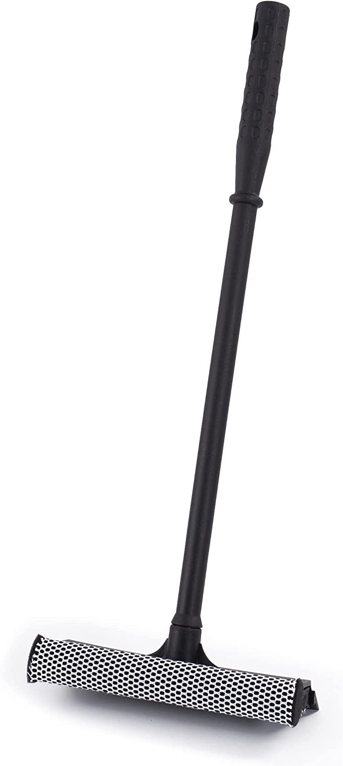 Matthew Cleaning 2-in-1 Window Squeegee & Car Scrubber, 20'' Pole ...