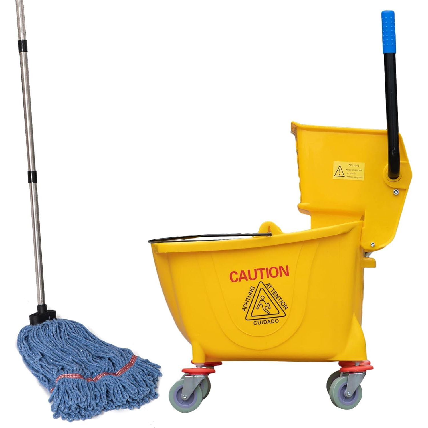 Matthew Cleaning Commercial Mop Bucket INCL.Wet String Mop with Side ...