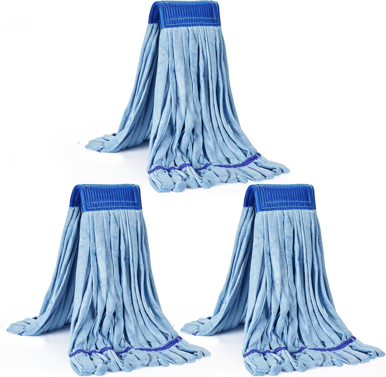 Matthew Cleaning Microfiber Tube Mop(Large,Blue,3Pack)Heavy Duty Mop Head Replacement,excellent ...