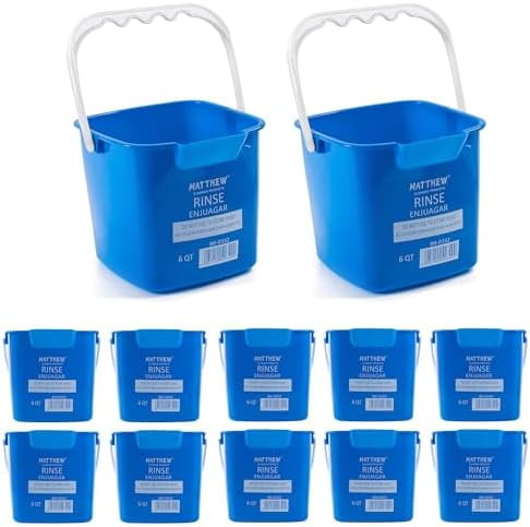 Matthew Detergent&Sanitizing Cleaning Bucket 6 Quart Plastic Pail,Set ...