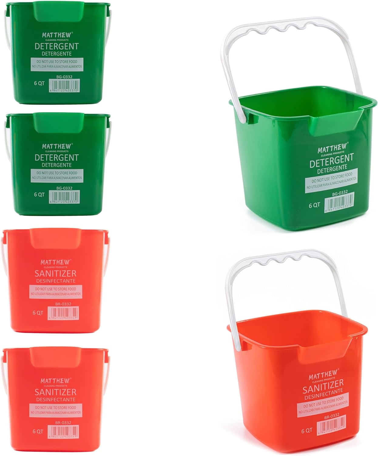 Matthew Detergent and Sanitizing Cleaning Bucket Plastic Pail ...