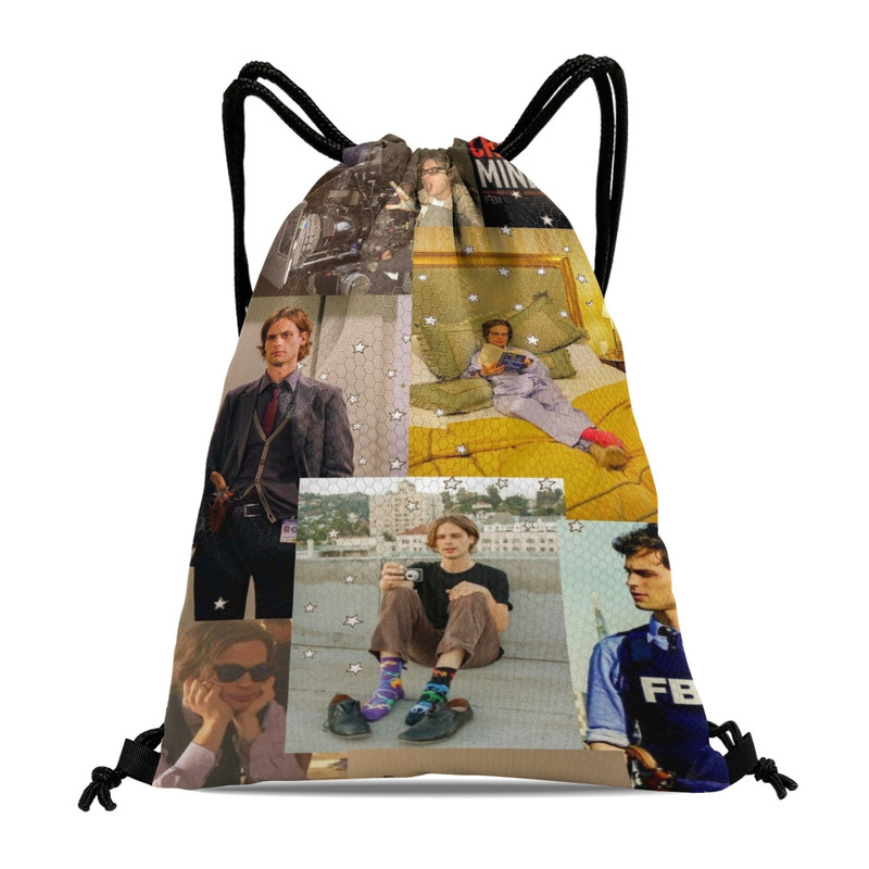 Matthew Gray Gubler Backpack Bag Goodies Merch Drawstring Party Favors Gym Waterproof Swimming ...
