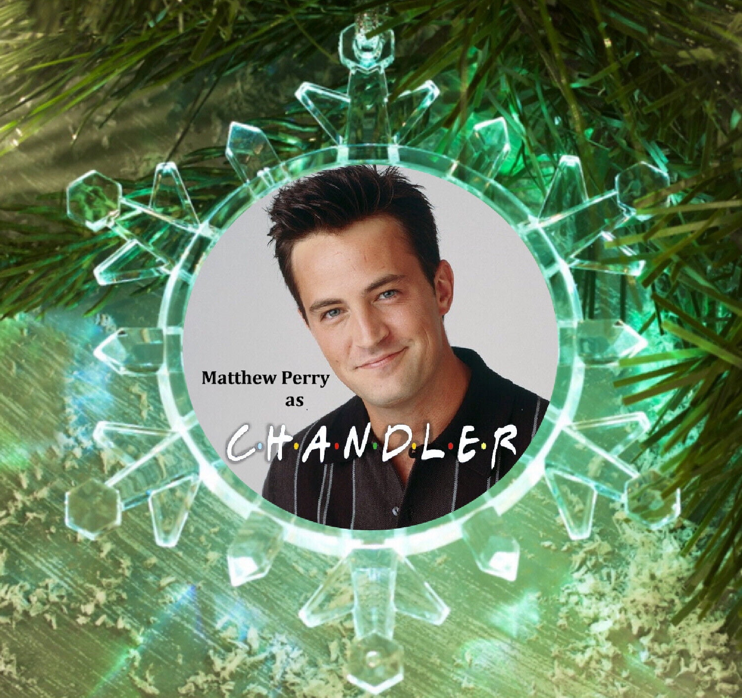 Matthew Perry Chandler FRIENDS TV show Snowflake Holiday Christmas Tree ...
