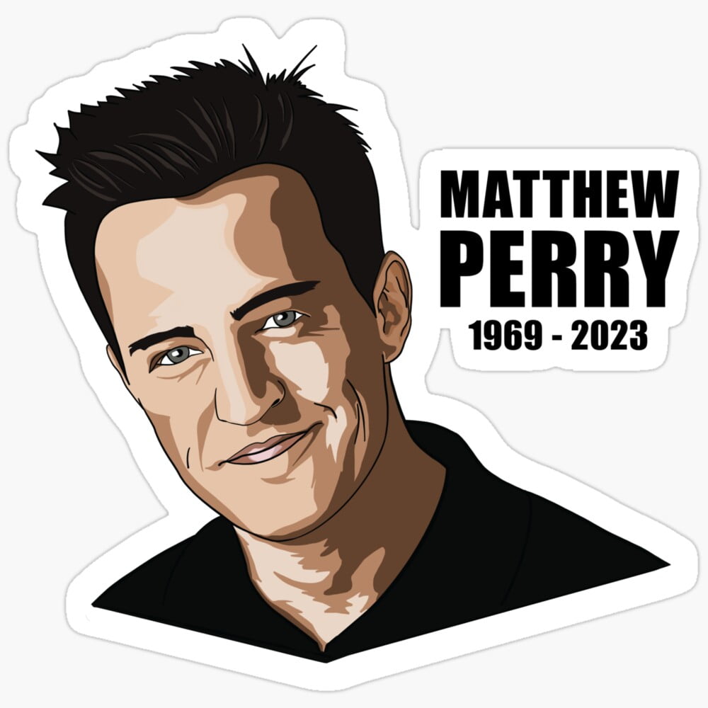 Matthew Perry Sticker Phone Decal Water Bottle Stickers Car Decals ...