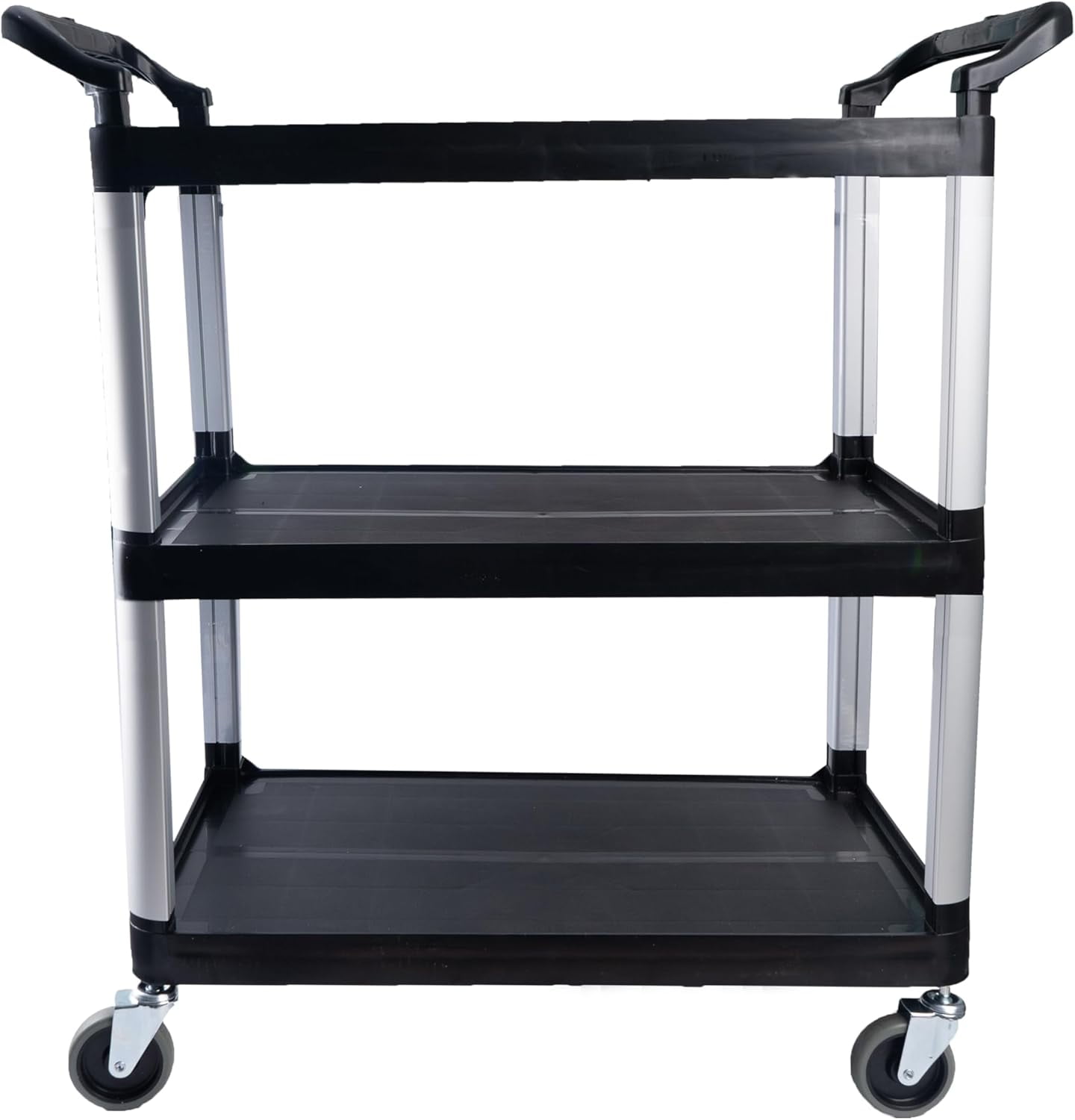 Matthew Plastic Large Utility Carts with Wheels,Heavy Duty 400lbs Capacity Rolling Service Cart ...