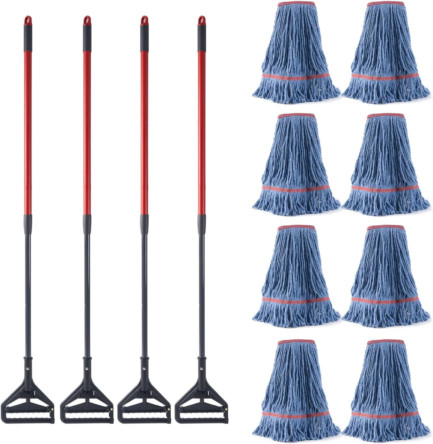 Matthew Residential&Commercial Mop 4 Set&4 Mop Replacement Heavy Duty ...