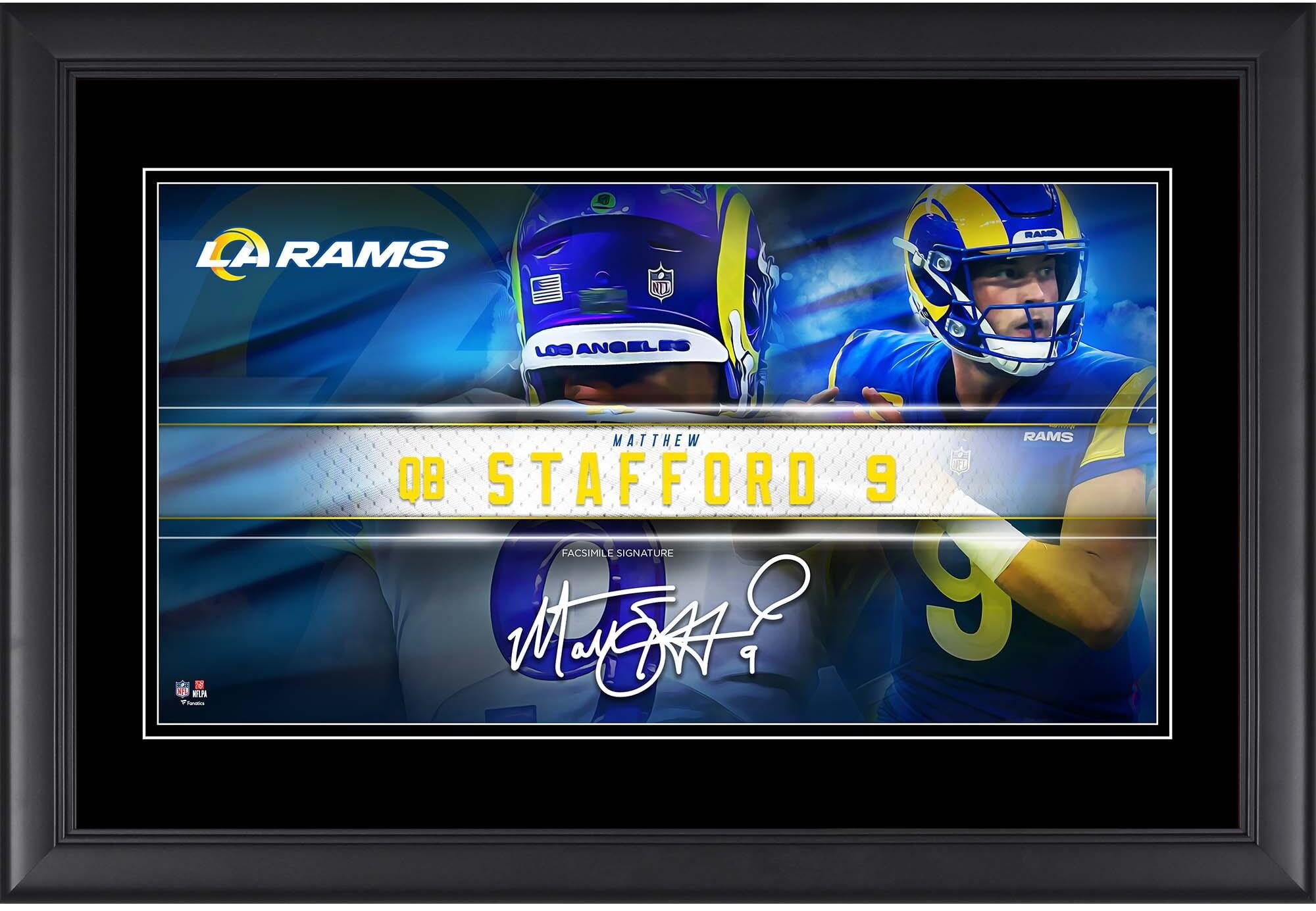 Matthew Stafford Los Angeles Rams Framed 10" x 18" Player Nameplate ...