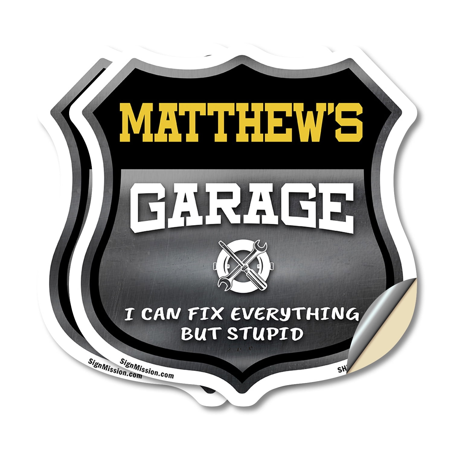 Matthew's Garage I Can Fix Everything But Stupid (2 Pack) 12 inch X 12 ...