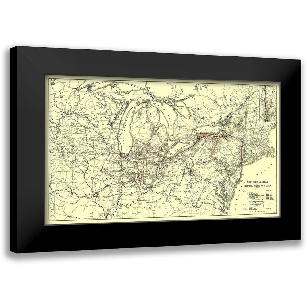 Matthews 18x12 Black Modern Framed Museum Art Print Titled - New York ...