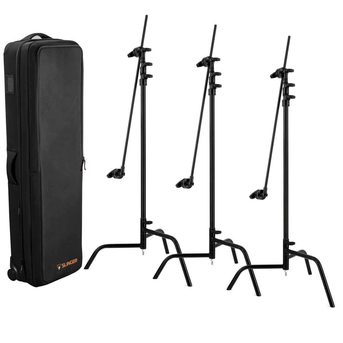 Matthews 40" C+ Stand with Turtle Base, Grip Head and Arm, Black, 3 ...